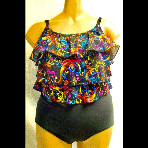 topanga | Swim | Nwt To 18 Triple Ruffle Swimsuit | Poshmark